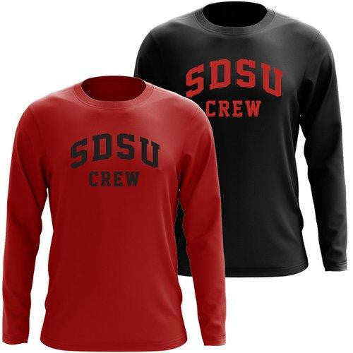 Custom SDSU Crew Long Sleeve Cotton T-Shirt – SewSporty - Team Athletic ...