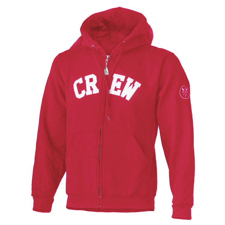 Full Zip Crew Sweatshirt - Red – SewSporty - Team Athletic Gear ...