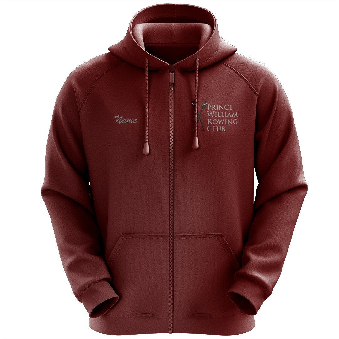 50/50 Hooded Prince William Rowing Club Full Zipper Sweatshirt ...